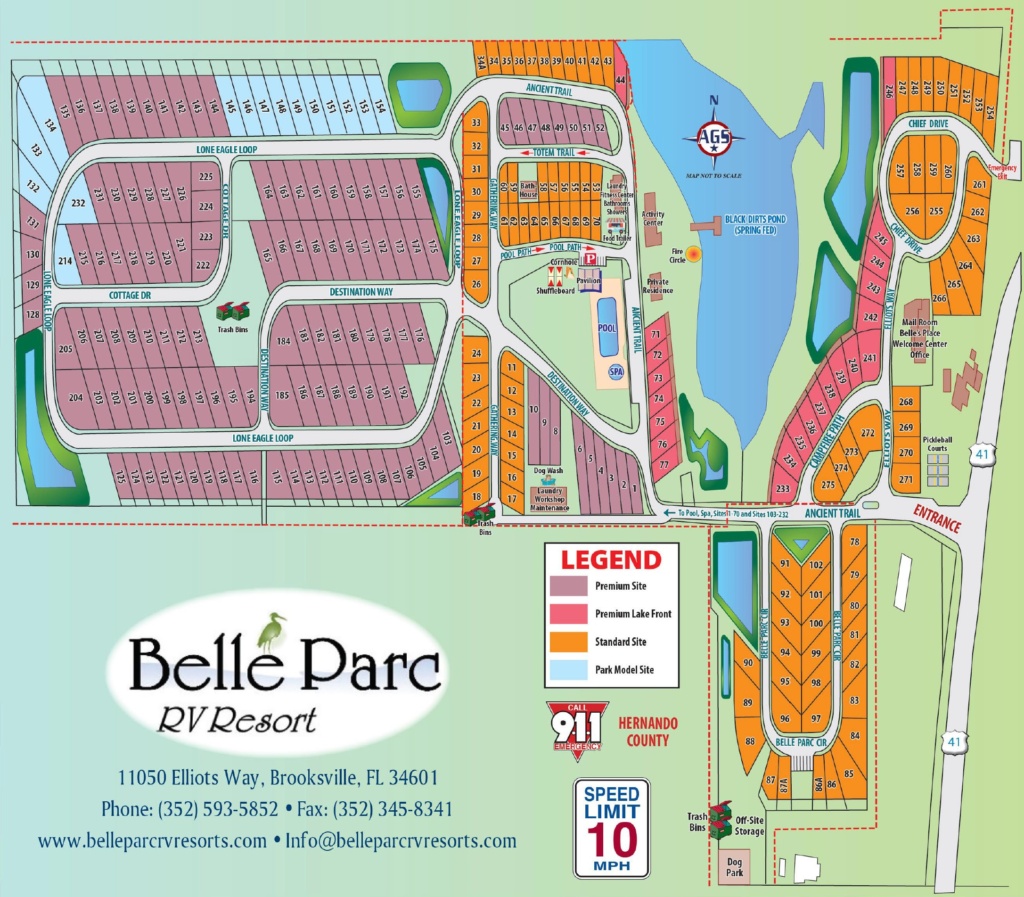 Resort Map - Belle Parc RV Resort